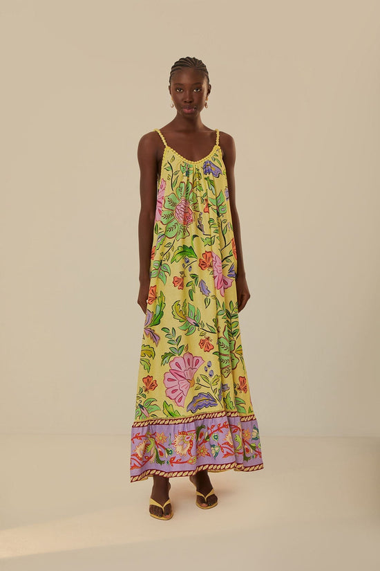 Yellow Floral Insects Maxi Dress – FARM Rio