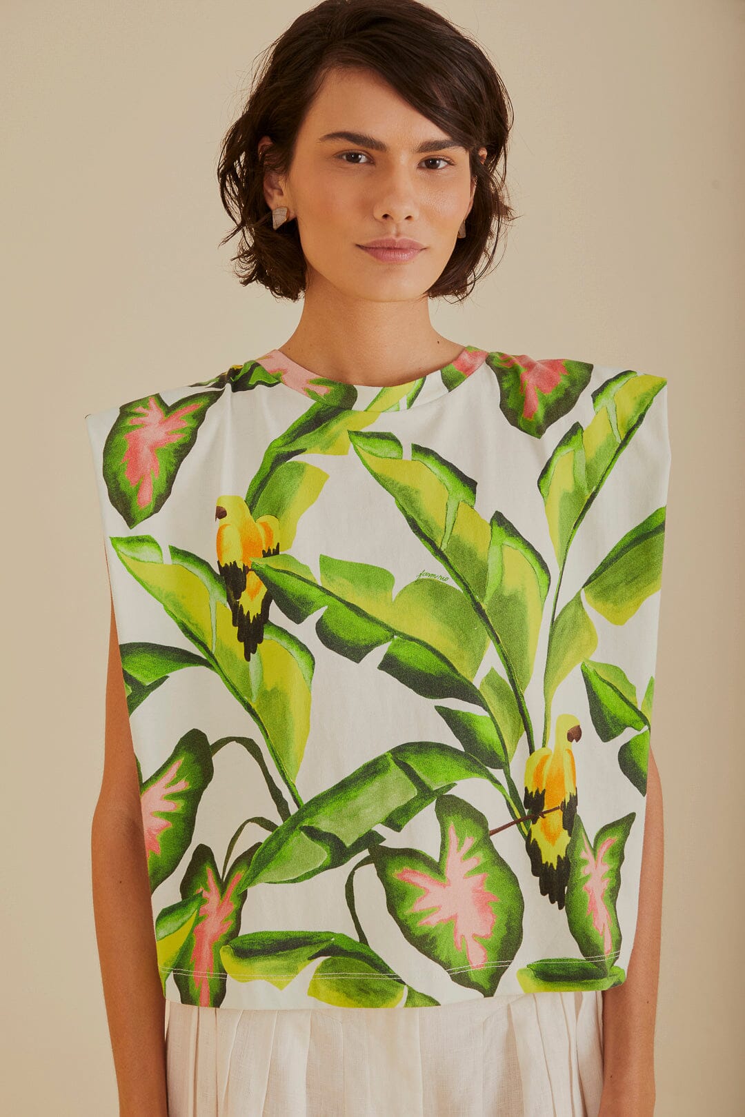 Off-White Summer Foliage T-Shirt – FARM Rio