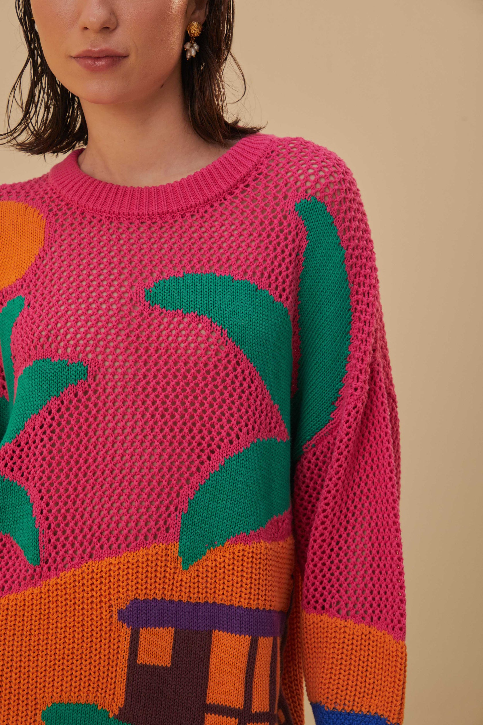 Amazon Stamps Knit Sweater – FARM Rio