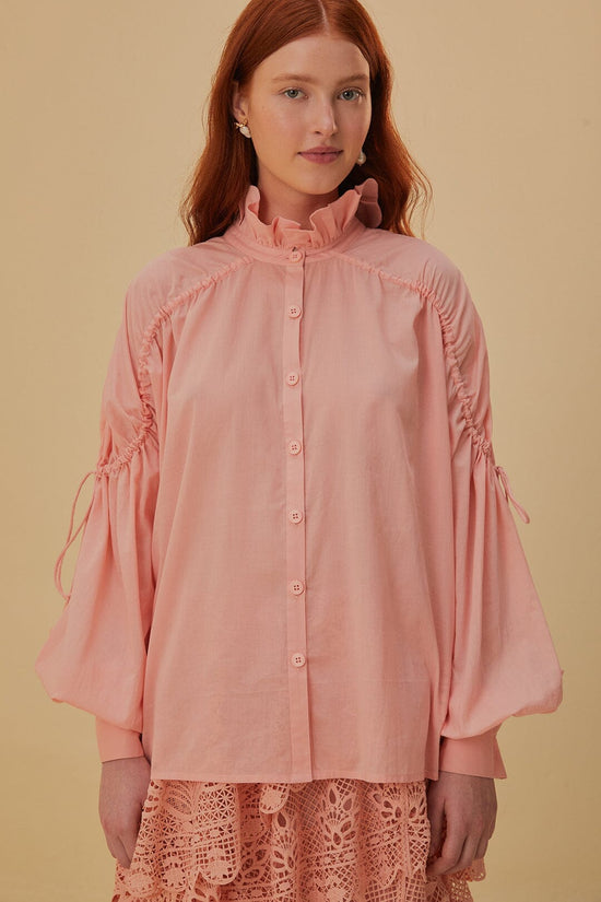 Light Pink Long Sleeve Blouse – FARM Rio